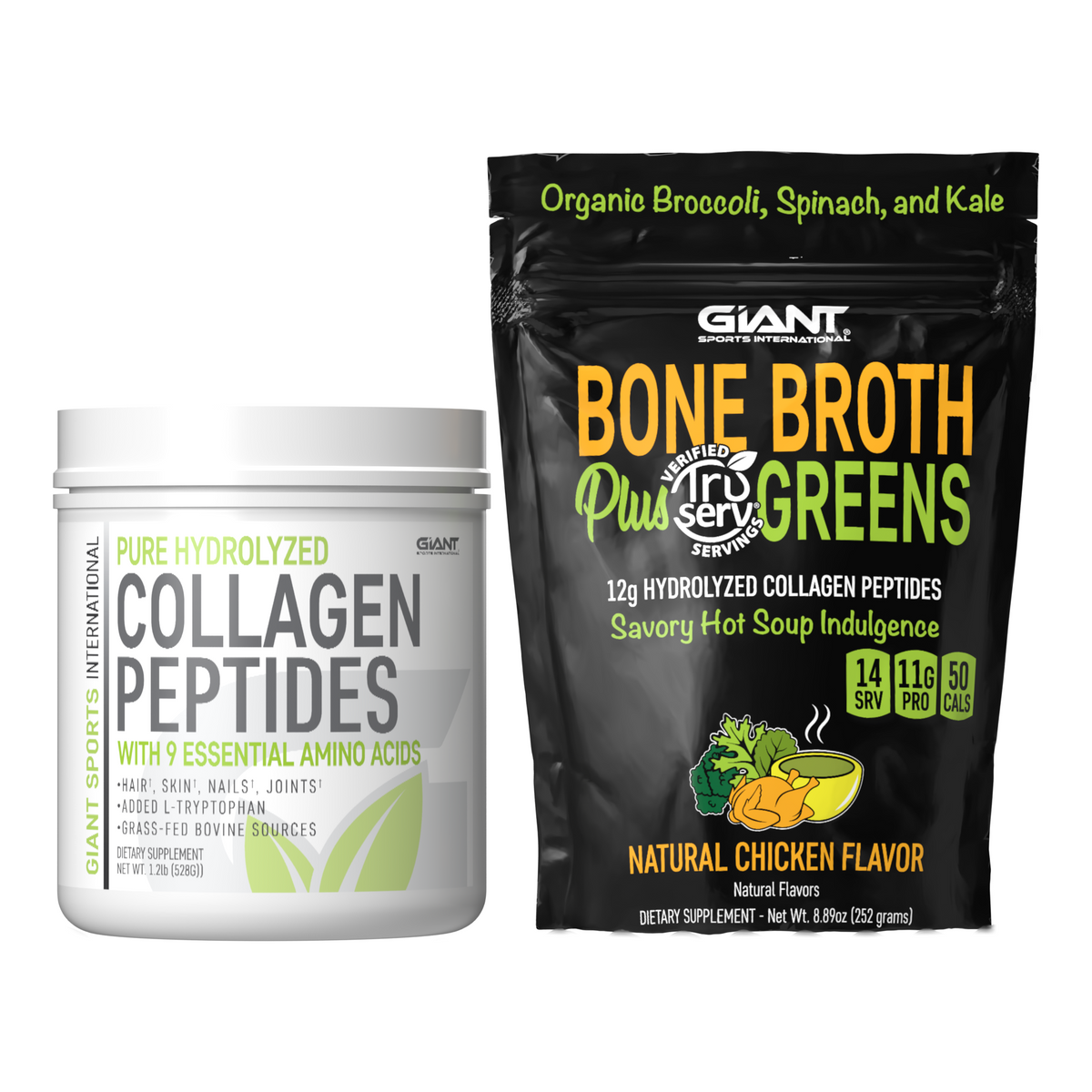 Collagen Peptides Bone Broth - Bundle – Giant Sports International